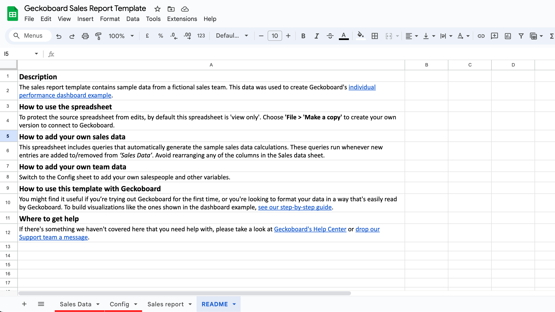 Free sales report template using Google Sheets (daily, weekly or ...
