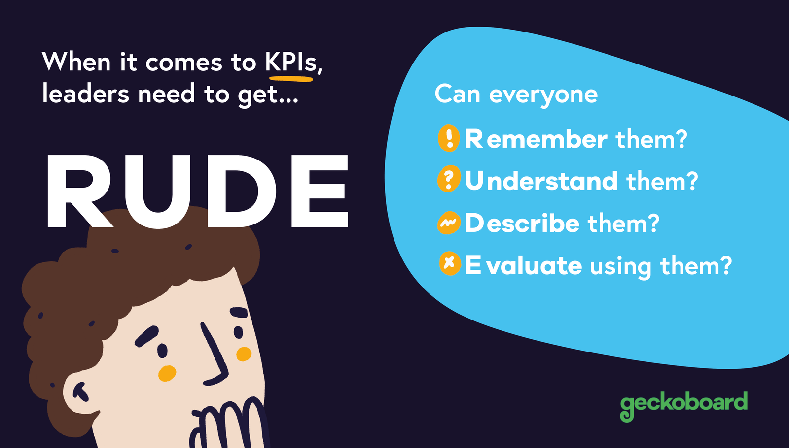 Why Team Leaders need to get RUDE with their KPIs | Geckoboard blog