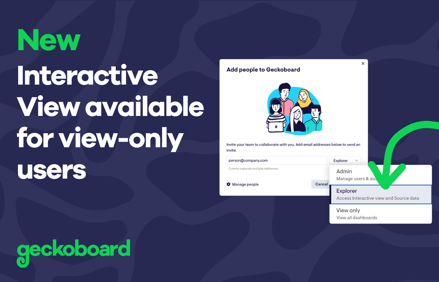 Interactive view now available for view-only users | Geckoboard