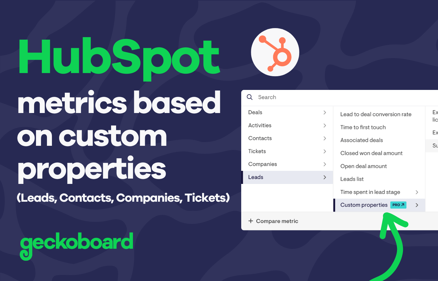Metrics based on custom properties for HubSpot leads, contacts ...