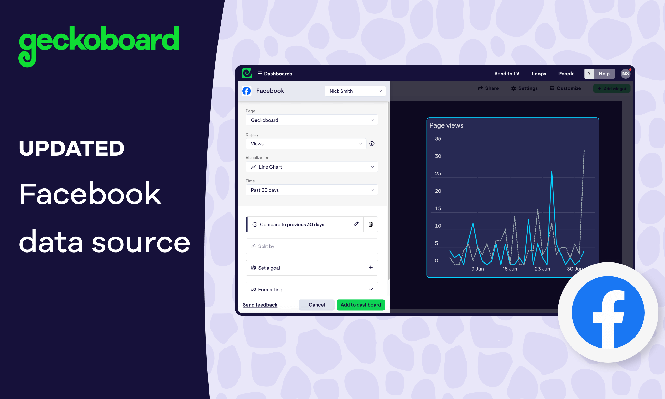 Updated Facebook data source | Geckoboard