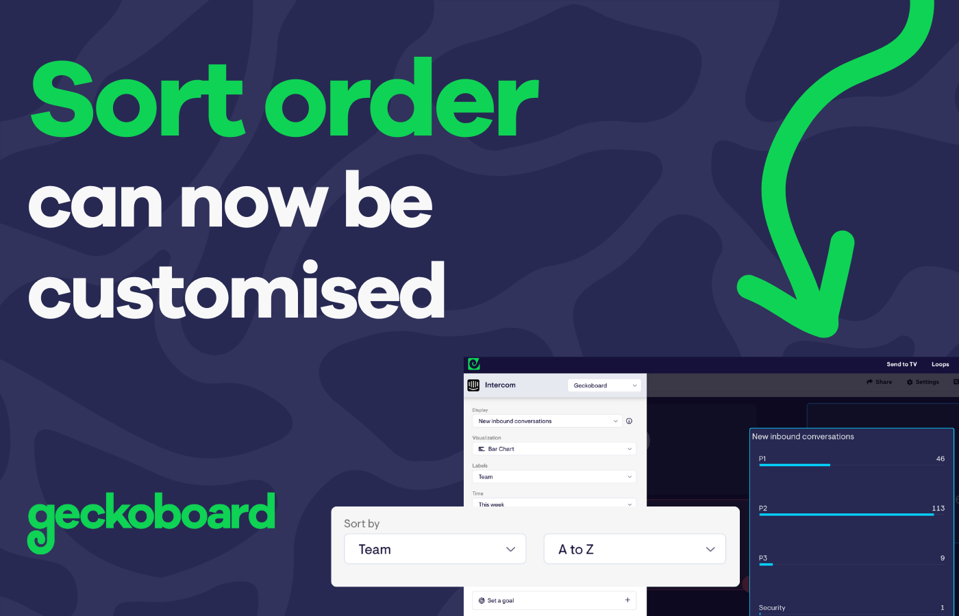 Adjust the sort order of tables, bar and column charts | Geckoboard
