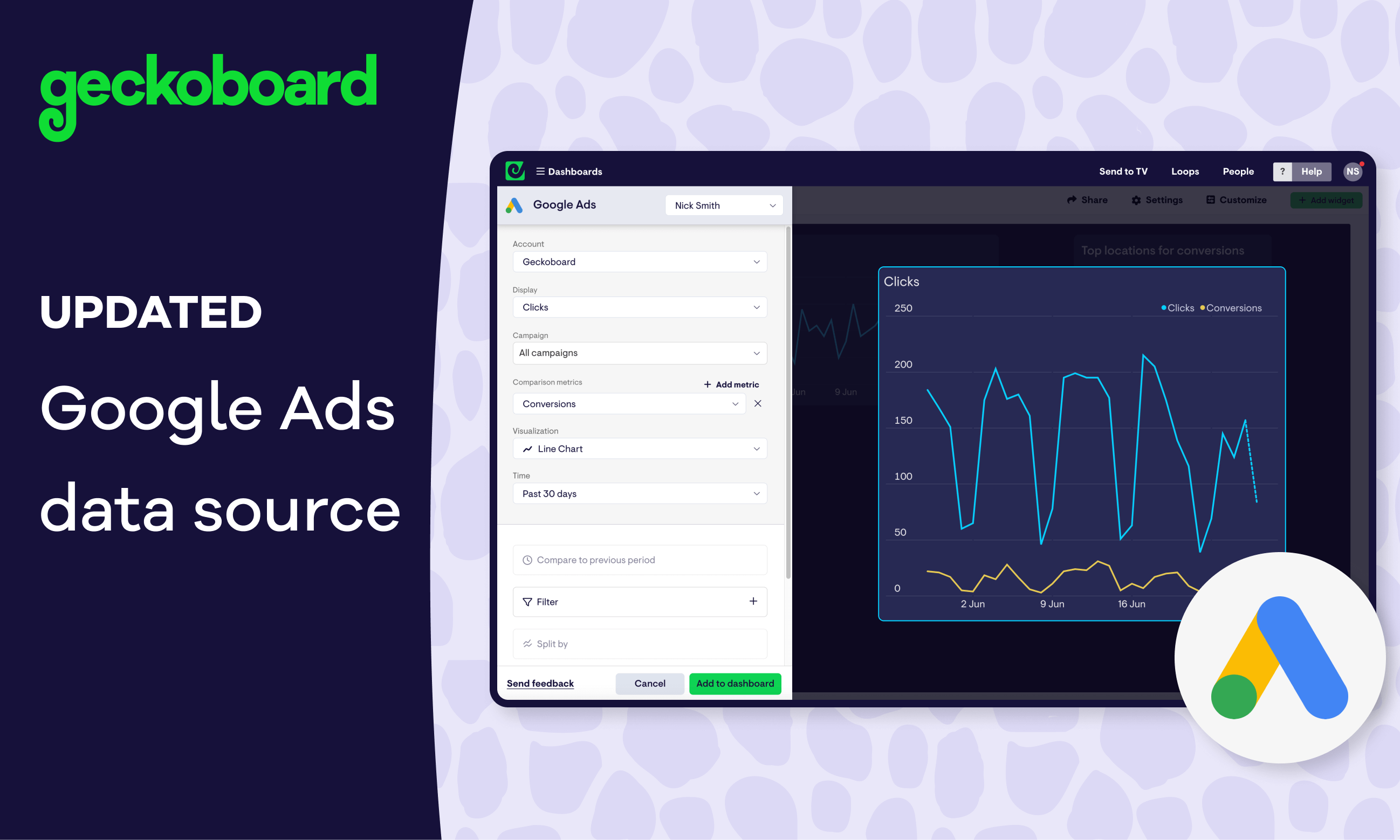 Overhauled Google Ads data source | Geckoboard